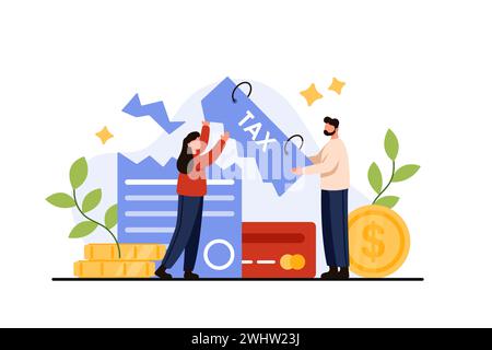 Reduce tax deduction, return of income, accounting. Tiny people cut ...