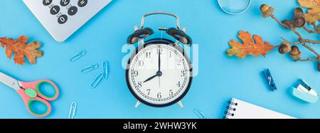 Long wide banner back to school concept Stock Photo - Alamy
