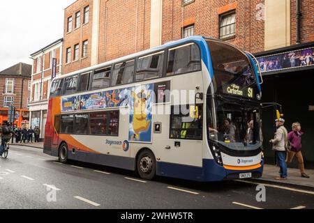 Pokemon Horizons advert on the side of a stagecoach bus, Oxford Stock ...