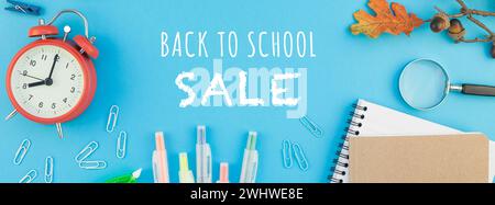 Long wide banner back to school concept Stock Photo - Alamy