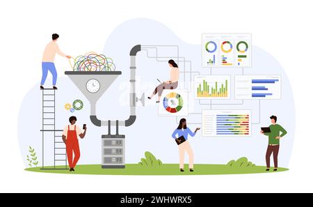 diagram funnel cartoon vector illustration Stock Vector Image & Art - Alamy