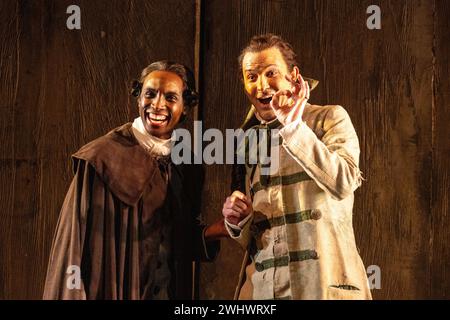 l-r: Innocent Masuku (Count Almaviva), Charles Rice (Figaro) in THE ...