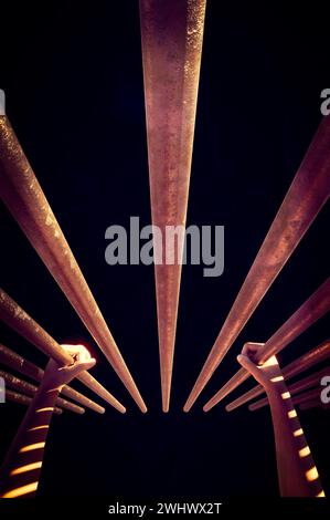 Detention, imprisonment. Prison cell and hands holding the bars. 3d ...