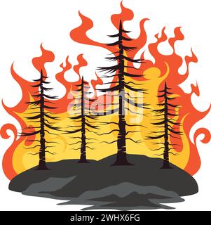 forest fires deforestation Stock Vector Image & Art - Alamy
