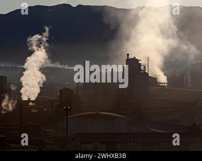 Mining Industry / SLN-Eramet Nickel Ore Smelting in the Port of Noumea ...