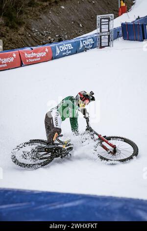 Henry KERR of, Ireland. , . UCI Snow Bike World Championships on ...