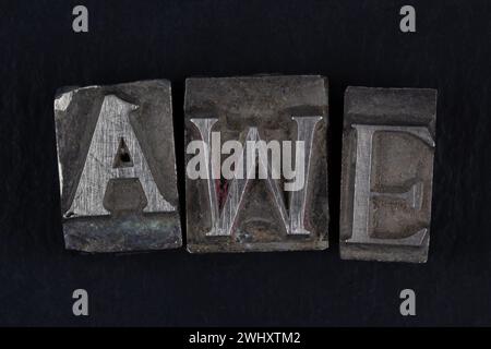 movable type alphabet set background Stock Photo - Alamy