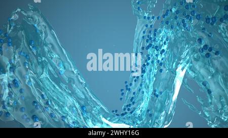 H2 Molecules Liquid Swirl Stock Photo - Alamy