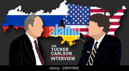 February 2024. American journalist Tucker Carlson interviewed Russian ...
