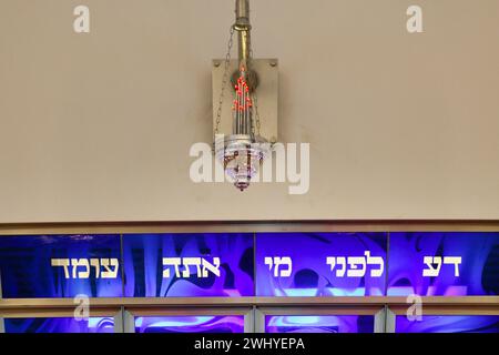 Eternal light in synagogue Stock Photo - Alamy