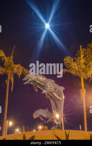 Santa Barbara, Dolphin statue, Public art, Landmark, Sculpture, Coastal ...