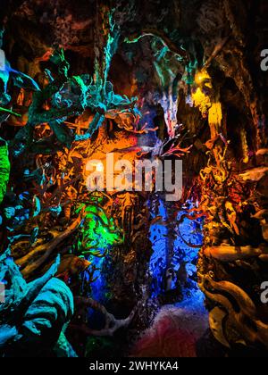 Cave of art at white temple, Chiang Rai, Thailand Stock Photo - Alamy