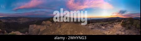 Santa Barbara, Mountains, Sunset, Evening glow, Mountainous landscapes ...