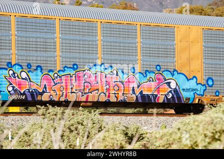 Graffiti, Freight Train, Santa Barbara, Urban Art, Street Art, Colorful ...