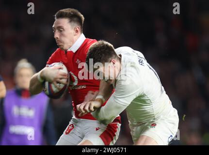 Tommy Freeman of England during the 2024 Six Nations Championship ...