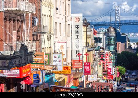 Chinese store signs, Jackson Street, Chinatown, San Francisco ...