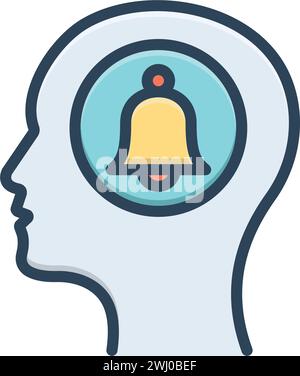 Memory recall icon logo sign vector outline in black and white color ...