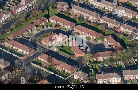 An aerial view of Norris Green Estate, Liverpool, north west England ...