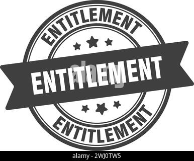 entitlement round stamp isolated on transparent background. entitlement ...