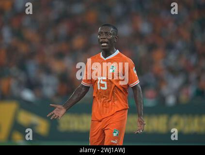 February 11 2024: Max Alain Gradel (Ivory Coast) gestures during a ...