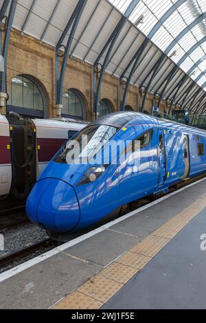 Lumo Train at London Kings Cross Station. Lumo is an open-access ...