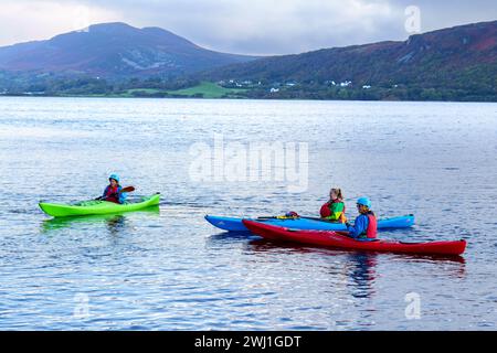 A women's group kayaking on Mulroy Bay, Co. Donegal, Ireland Stock ...