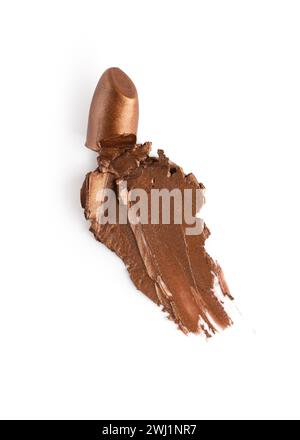 A swatch smudge smear of golden brown eyeshadows cosmetic product Stock ...