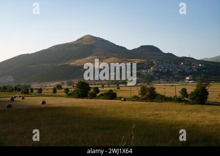 Mountain landscape at Roccaraso, L'Aquila province, Abruzzo, Italy, at ...