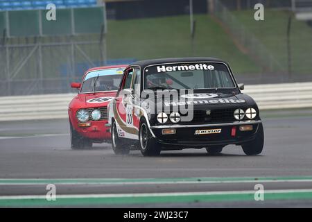 The Triumph Dolomite Sprint of Tim Clarke and Colin Turkington at speed ...