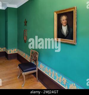 Goethe House, portrait in the so-called Birth room, Frankfurt am Main ...