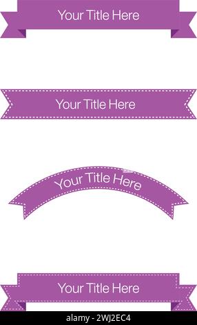 Text title frame vector set in doodle style. Sketch border, simple ...