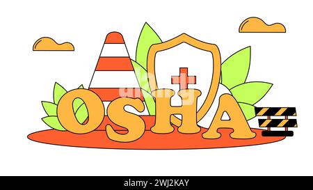 Occupational Safety and Health Administration. Labor Protection. Vector ...