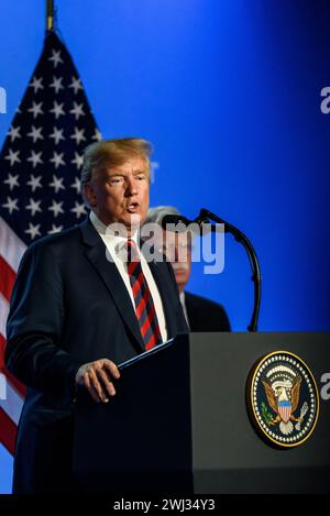 BRUSSELS, BELGIUM. 12th July 2018. Donald Trump, President of United ...