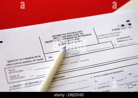 Indonesian tax form 1721 a1 Income Tax withholding art 21 for employee ...