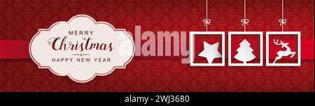 Christmas background, banner, frame, header, background or greeting ...