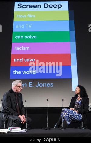 Southbank, London. 12/02/2024, Mark Kermode, Olivia Colman, Jessie ...