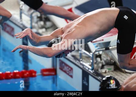 Luke Hobson of the United States competes in the men's 200m freestyle ...