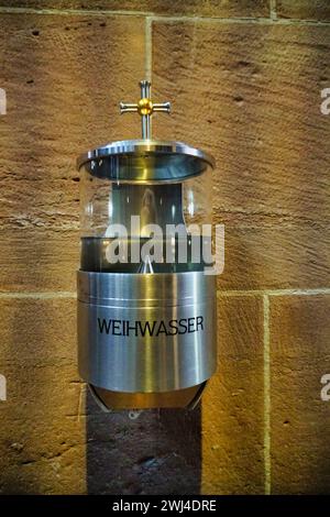 Holy water dispenser in Worms Cathedral Stock Photo - Alamy