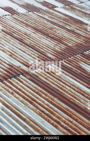 Rusty corrugated metal roofing texture Stock Photo - Alamy
