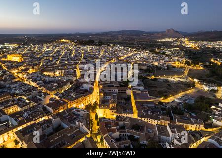 Drone skyline view of Antequera, Spanish town in Andalucia, Spain Stock ...