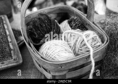 Detail of virgin sheep wool, dyed in colors, tradition Stock Photo - Alamy