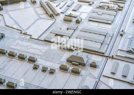 Model of entire Dachau complex at peak of operation in Dachau, Germany ...