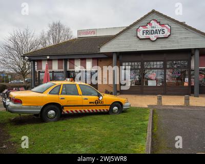 Frontage of TGI Fridays, an American themed restaurant, Sixfields ...