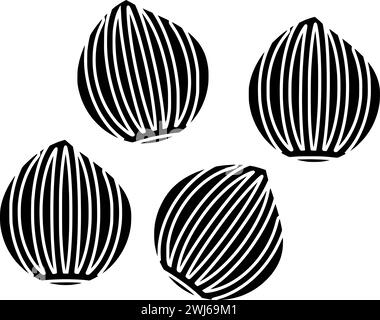 black coriander silhouette or flat leaf illustration of coriandrum logo ...