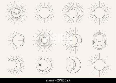 Sun logo and symbols star icon web Vector Stock Vector Image & Art - Alamy