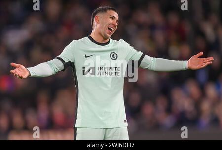 Enzo Fernandez (C) celebrates scoring the second Chelsea goal (2-0) at ...