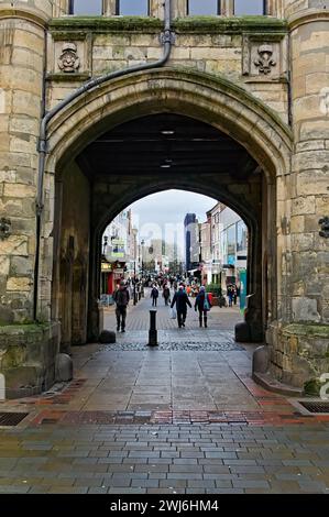 Stonebow Arch in Lincoln. Lincolnshire. 8th January 1953 Stock Photo ...