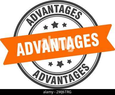 advantages round stamp isolated on transparent background. advantages ...