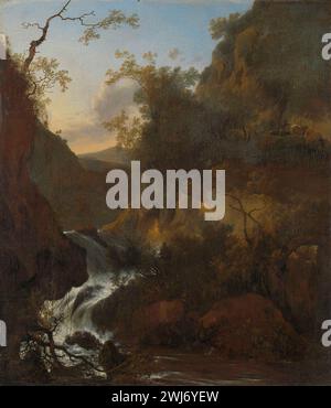 A waterfall, Adam Pijnacker, 1649 - 1673 Stock Photo - Alamy