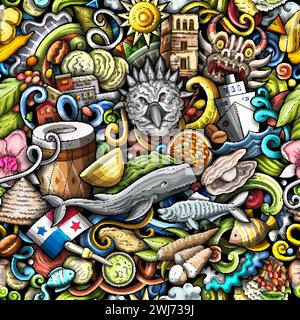 Cartoon doodles Panama seamless pattern Stock Vector Image & Art - Alamy